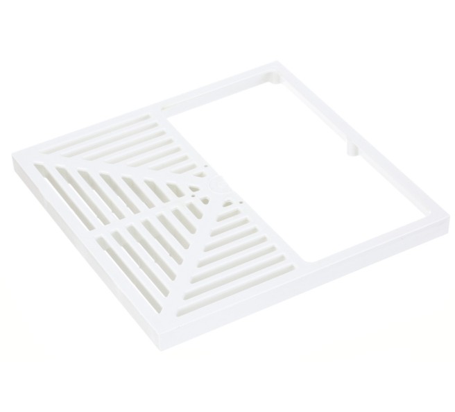 PVC Open-Half Grate Drain Cover 10 5/8" for Floor Sinks - Drain-Net