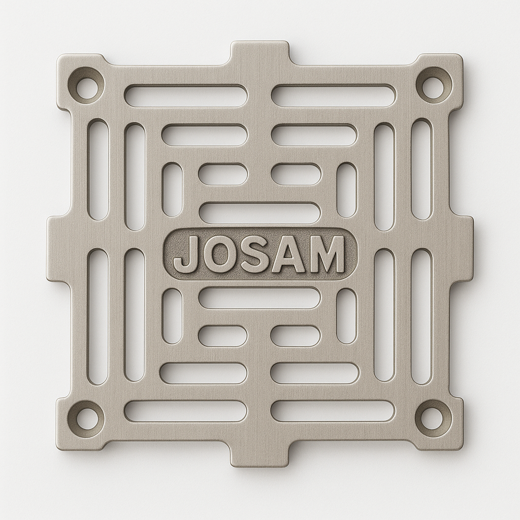 Josam 5" Square Drain Cover - 008360 5S Nikaloy Grate - Drain-Net