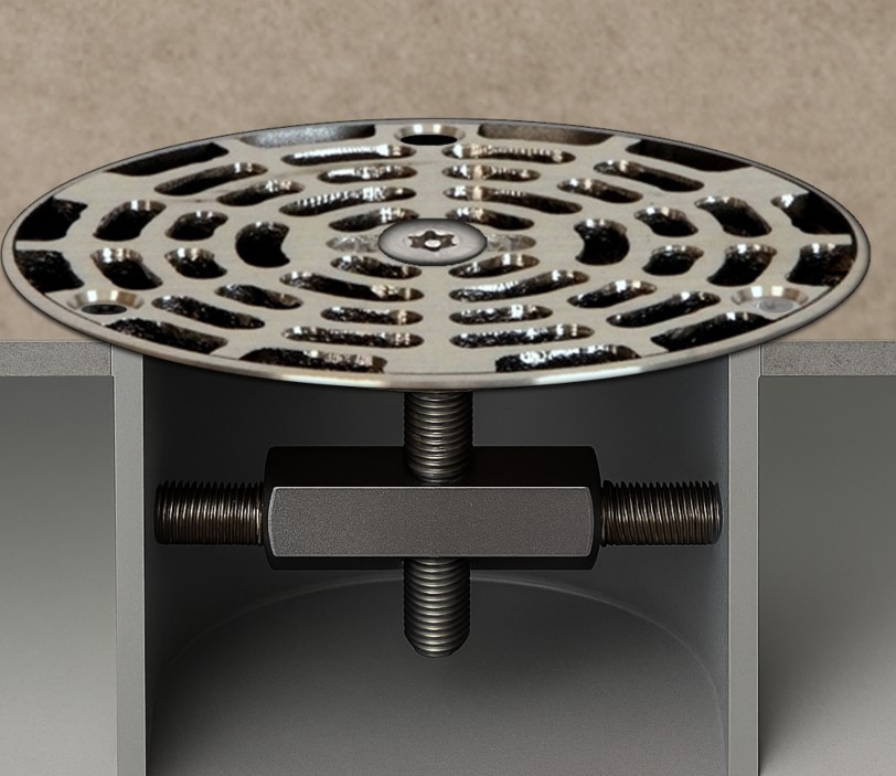 Josam 6" Round Drain Cover with Lock and Stop - Drain-Net