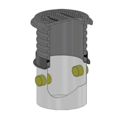 Below Ground Sample Port, H-20 traffic rated lid, no hub 4" inlet ...